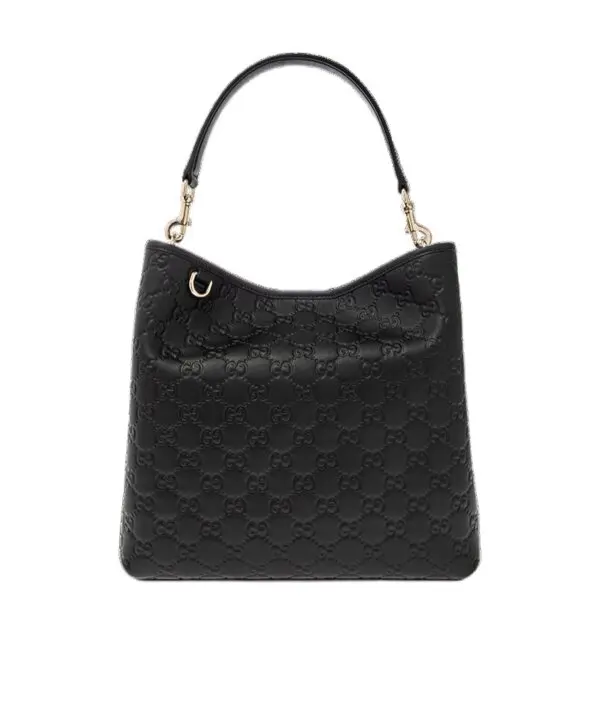 Gucci Embossed Shoulder Bag - Black