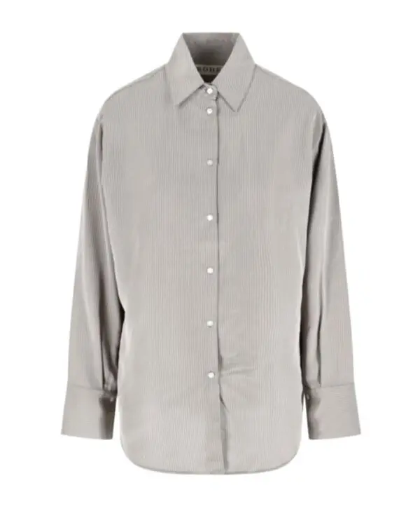 RÓHE Long Sleeve Striped Shirt - Gray