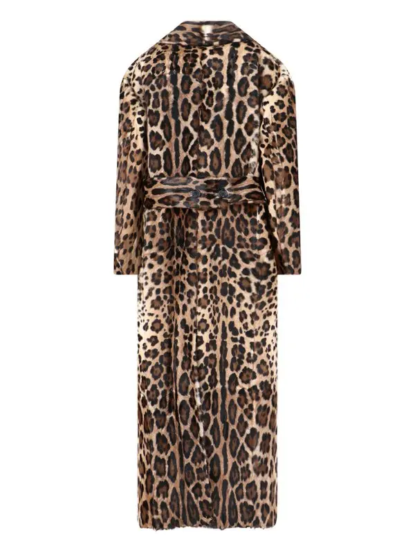Dolce & Gabbana Leopard Print Long Coat