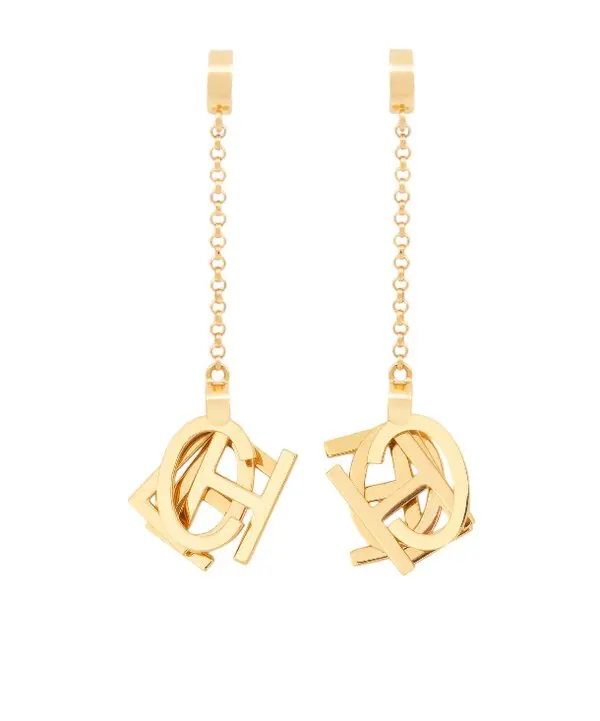 Chloé Geometric Drop Earrings - Vintage Gold