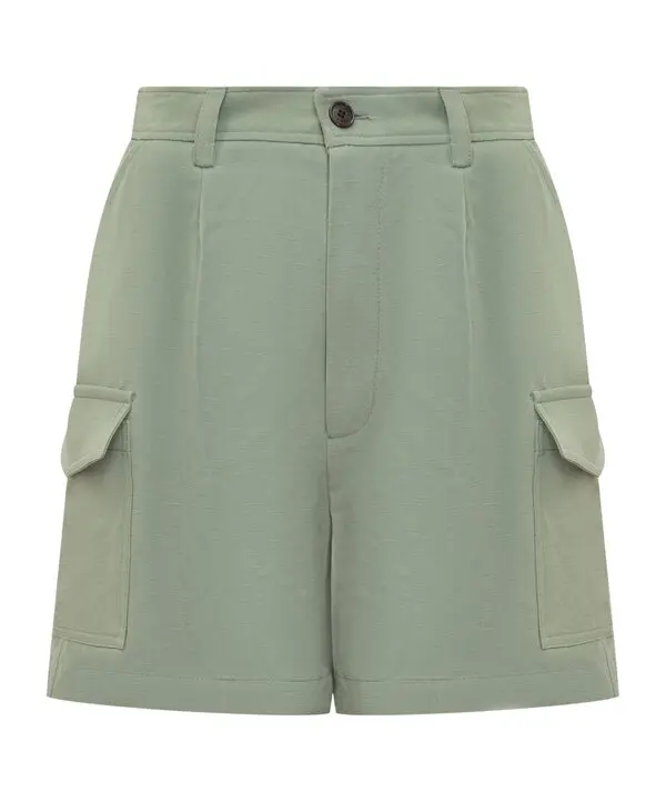 Woolrich Button Detailed Cargo Shorts - Gray