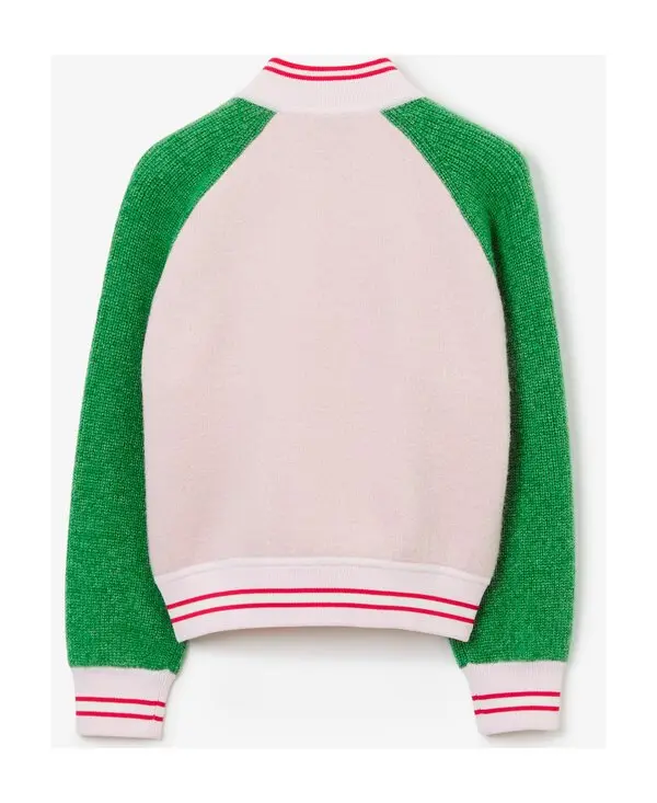 Burberry Embroidered Wool Bomber Jacket