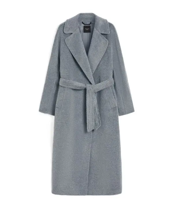 Max Mara Tempera Belted Coat - Medium Gray