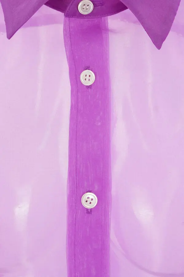 Comme Des Garçons Organza Box-pleat Shirt