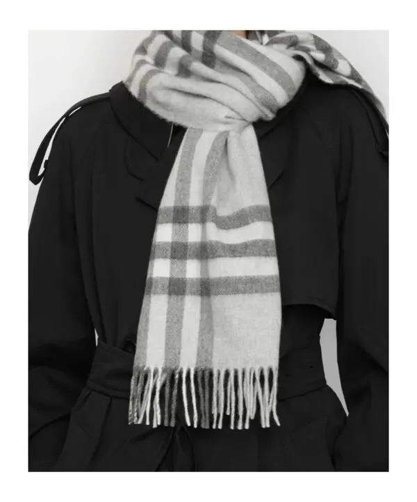 Burberry Checked Fringed-edge Scarf - Mitten