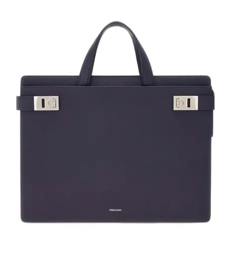 FERRAGAMO Double-handle Briefcase - Midnight Blue