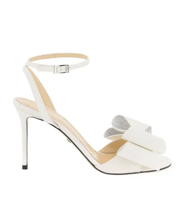 MACHMACH Mach & Mach Double-bow Stiletto Sandals - White
