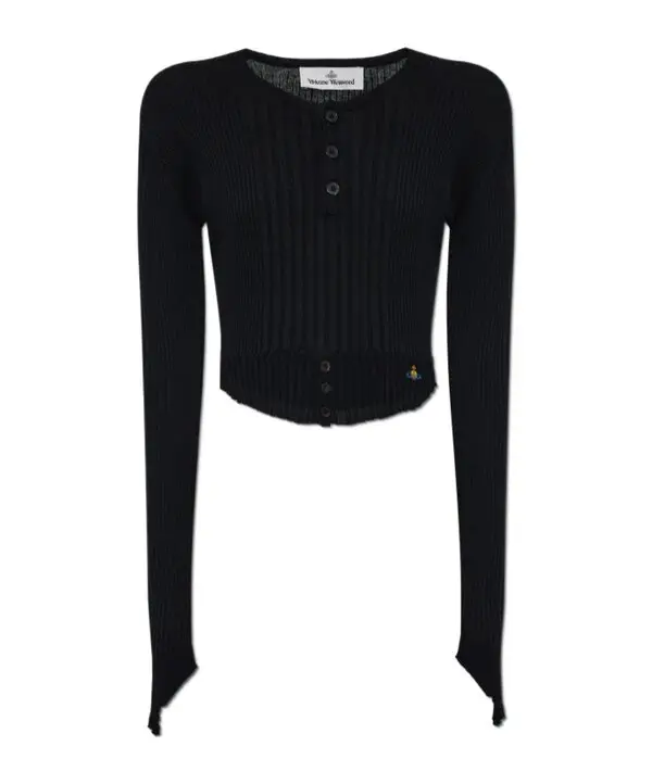 VIVIENNE WESTWOOD Orb-embroidered Crewneck Sweater