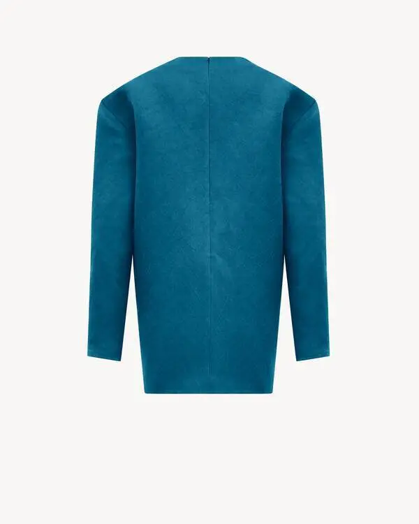 Saint Laurent Crewneck Long-sleeved Dress