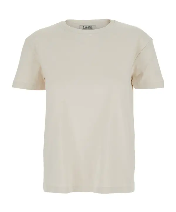 Max Mara Bella Graphic-embroidered Crewneck T-shirt - Sand-colored