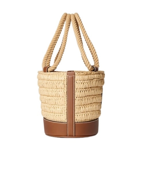 Gucci Woven Mini Bucket Bag - Nude