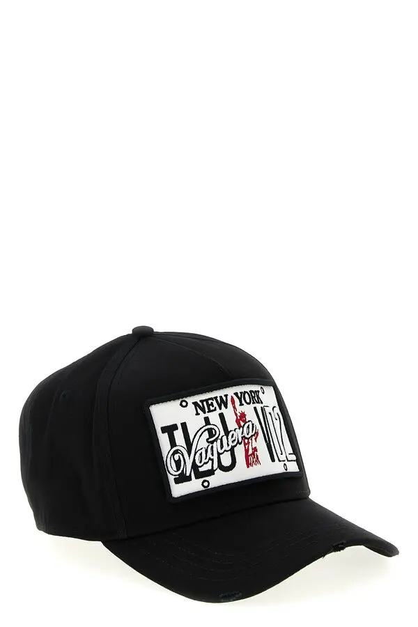 Dsquared2 Baseball Cap With Logo Patch - Black