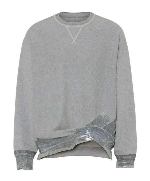MAISON MARGIELA Long Sleeve Crewneck Sweatshirt - Grey Melange