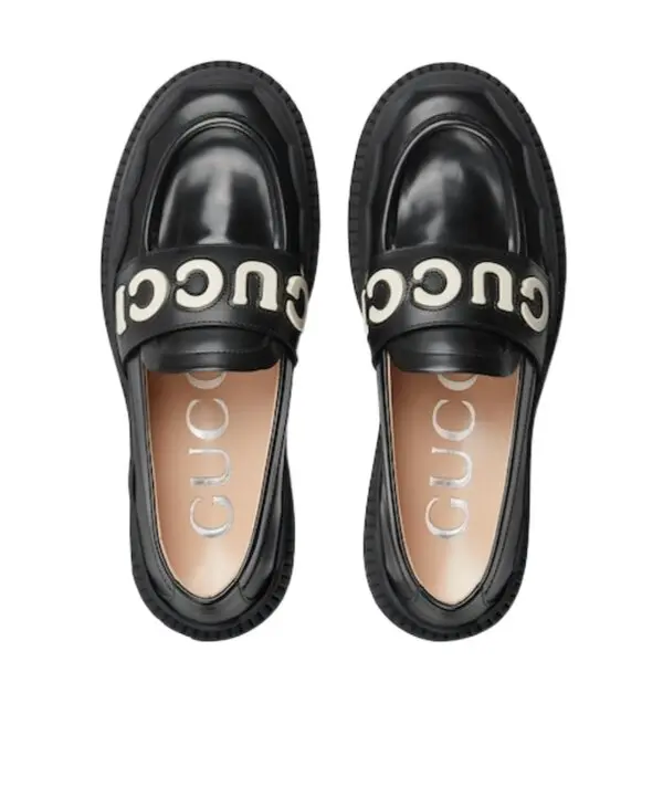 Gucci Loafer With Logo Detail And Grooved Sole