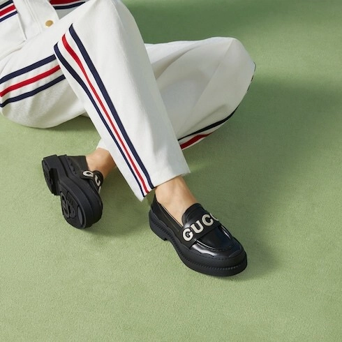 Gucci Loafer With Logo Detail And Grooved Sole