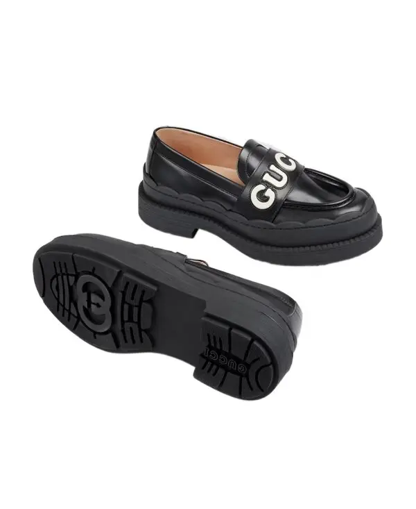 Gucci Loafer With Logo Detail And Grooved Sole