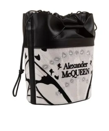Alexander McQueen Bow Logo Bucket Bag