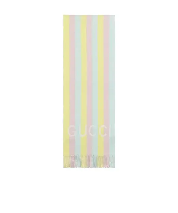 Gucci Striped Wool Scarf - Multi-color