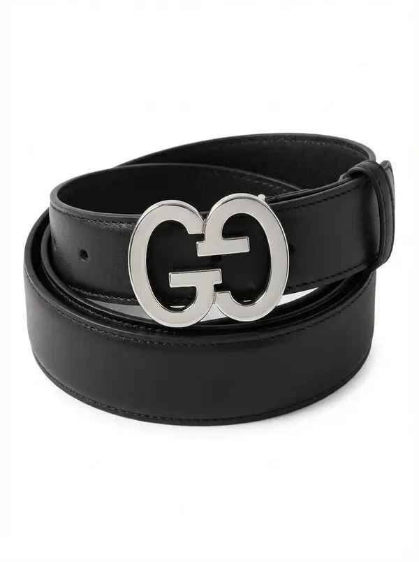 Gucci Gg Buckle Belt - Black