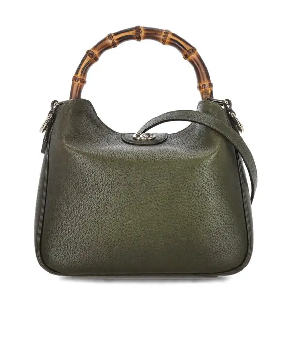Gucci Diana Small Shoulder Bag With Bamboo Handle - Green