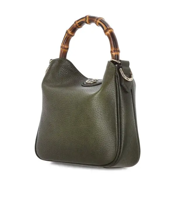 Gucci Diana Small Shoulder Bag With Bamboo Handle - Green