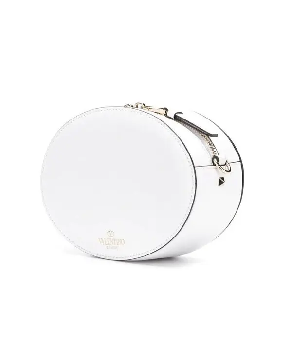Valentino Garavani Rivet Decorative Shoulder Bag - White