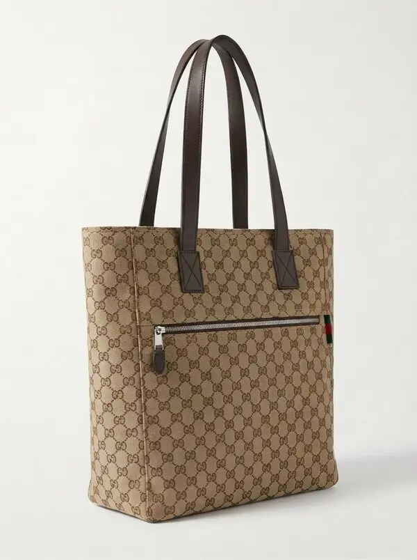 Gucci Gg Large Tote Bag - Beige And Dark Brown