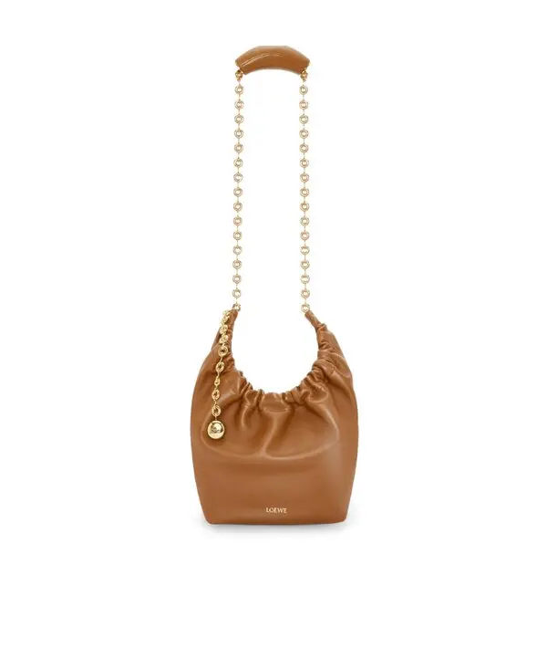 Loewe Small Squeeze Bag In Nappa Lambskin - Brown