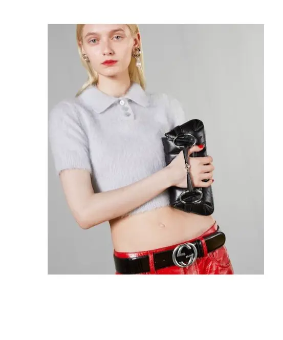Gucci Horsebit Chain Small Shoulder Bag - Black