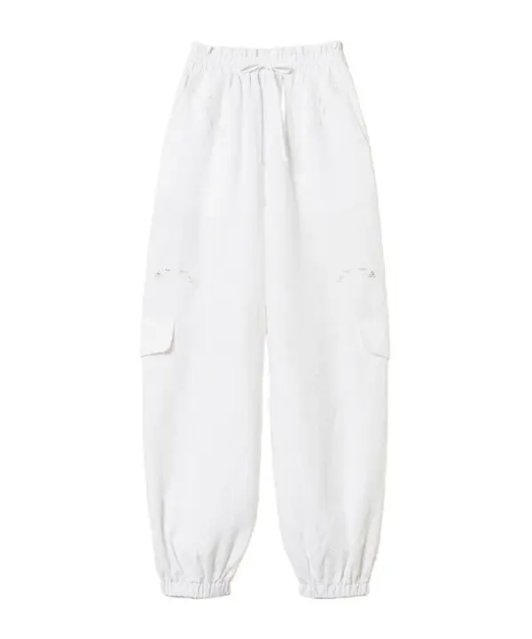 TWINSET Embroidered Cargo Joggers - White