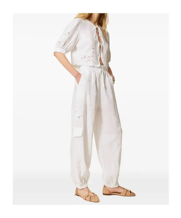 TWINSET Embroidered Cargo Joggers