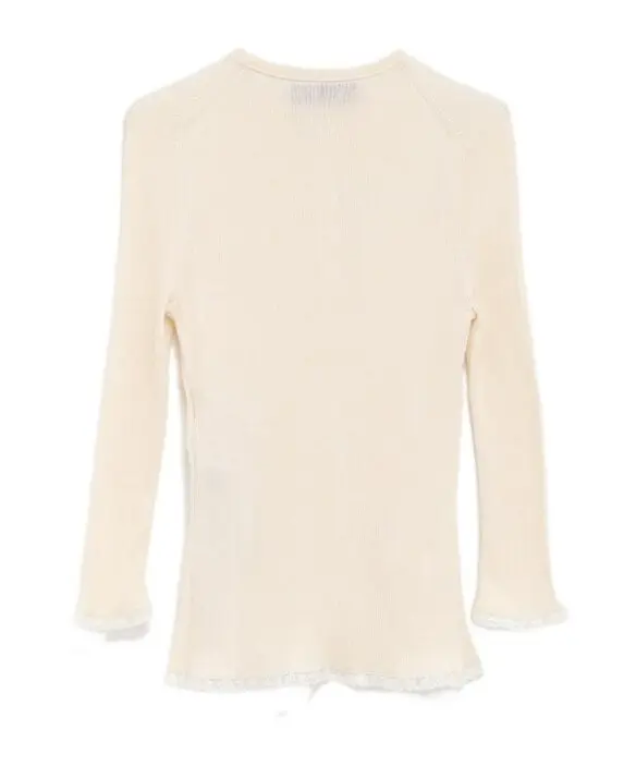 Gucci Embroidered Rib Cardigan - Nude