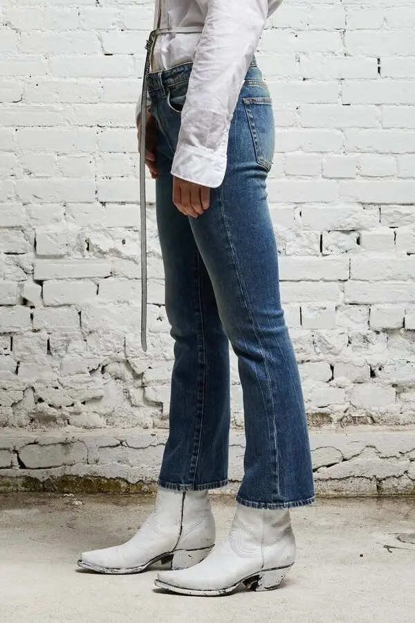 R13 Flared Jeans With Multiple Pockets - Blue