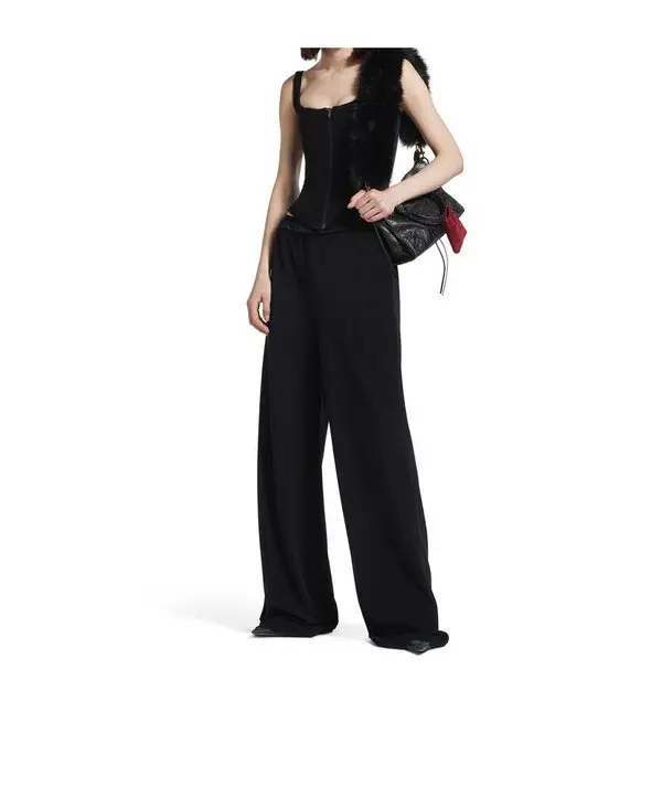 Balenciaga Lace Detailed Wide-leg Pants