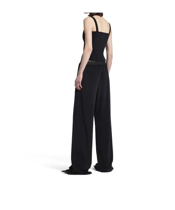 Balenciaga Lace Detailed Wide-leg Pants