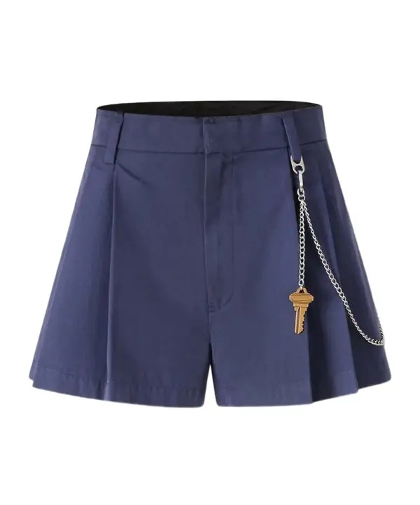 Alexander Wang Pleated Chain-detail Skorts - Blue Ink