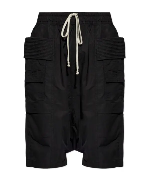 Rick Owens Cargo Drawstring Shorts - Black