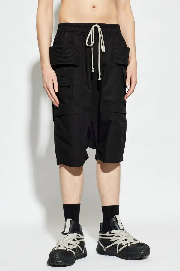 Rick Owens Cargo Drawstring Shorts - Black