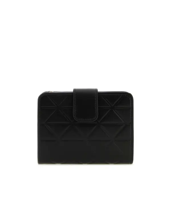 Prada Triangle Logo Plaque Bi-fold Wallet