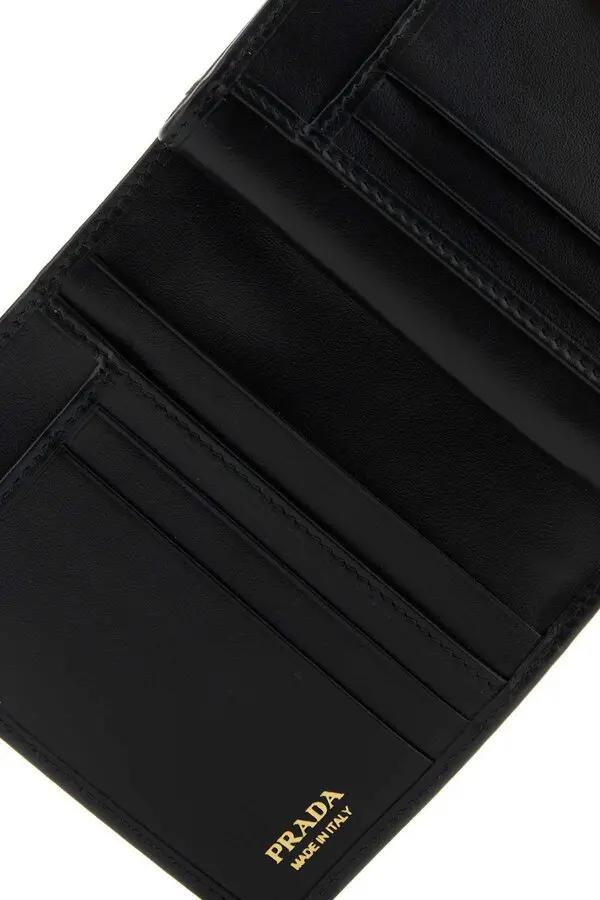 Prada Triangle Logo Plaque Bi-fold Wallet
