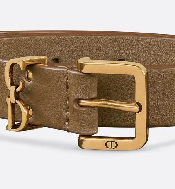 Dior Saddle Loop Belt With Cd Pin Buckle - Green