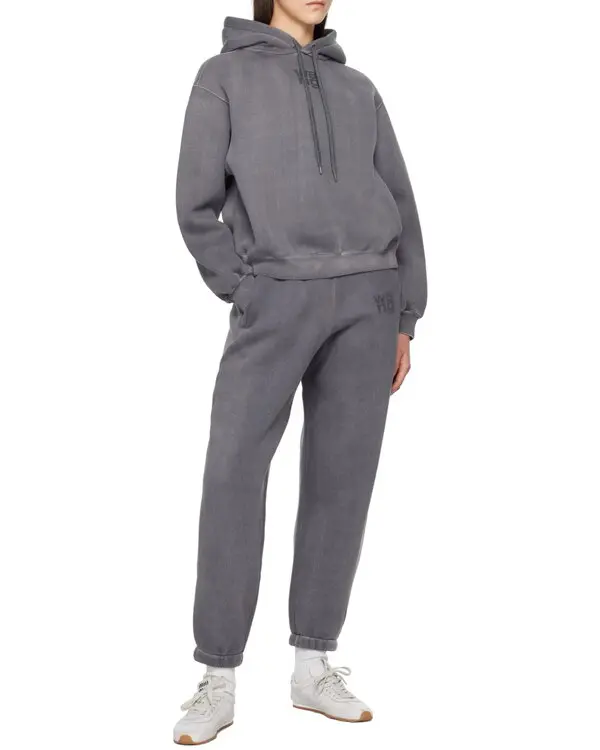 Alexander Wang Structured Terry Puff Logo Hoodie
