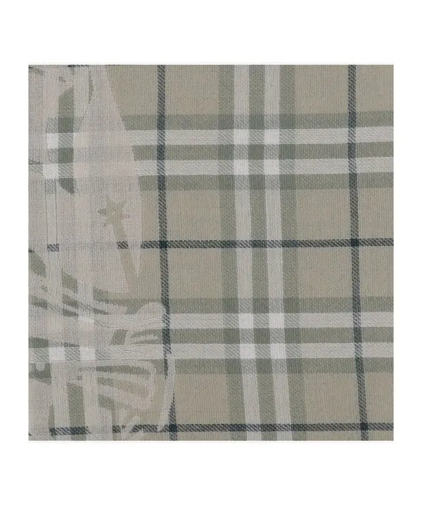 Burberry Checked Frayed-edeg Scarf