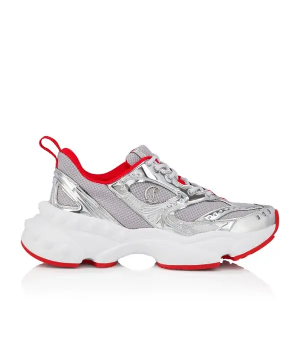 CHRISTIAN LOUBOUTIN So Flo Running Sneakers - Silver