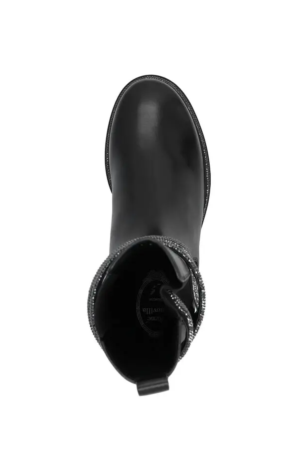 Rene Caovilla Embellished Wrap-around Ankle Boots