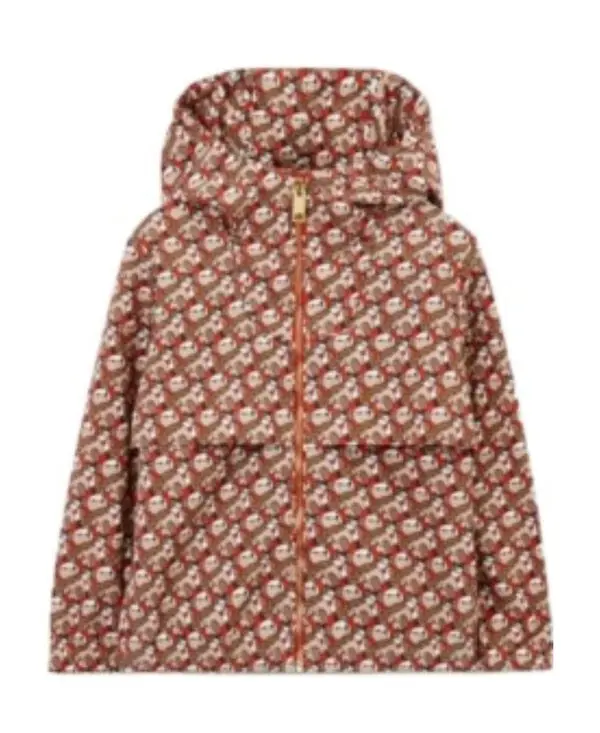Burberry Thomas Bear Print Hooded Cotton Jacket
