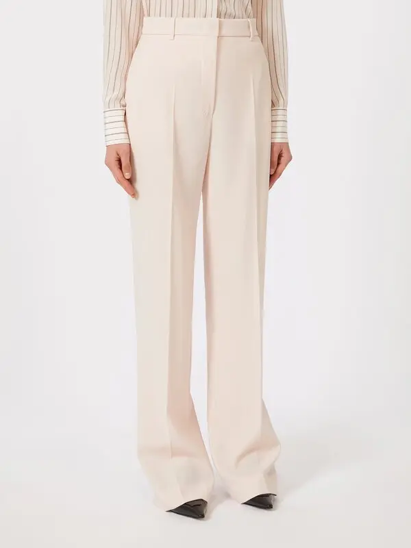 Max Mara Quasar Wool Trousers - Pink