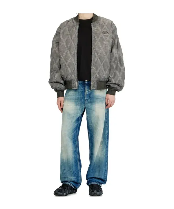 DIESEL® Distressed Wide Leg Jeans