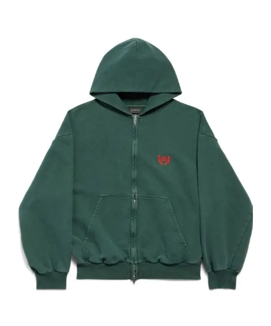 Balenciaga Laurel Classic Zip-up Hoodie - Dark Green