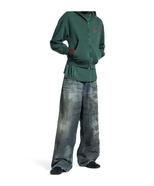 Balenciaga Laurel Classic Zip-up Hoodie - Dark Green